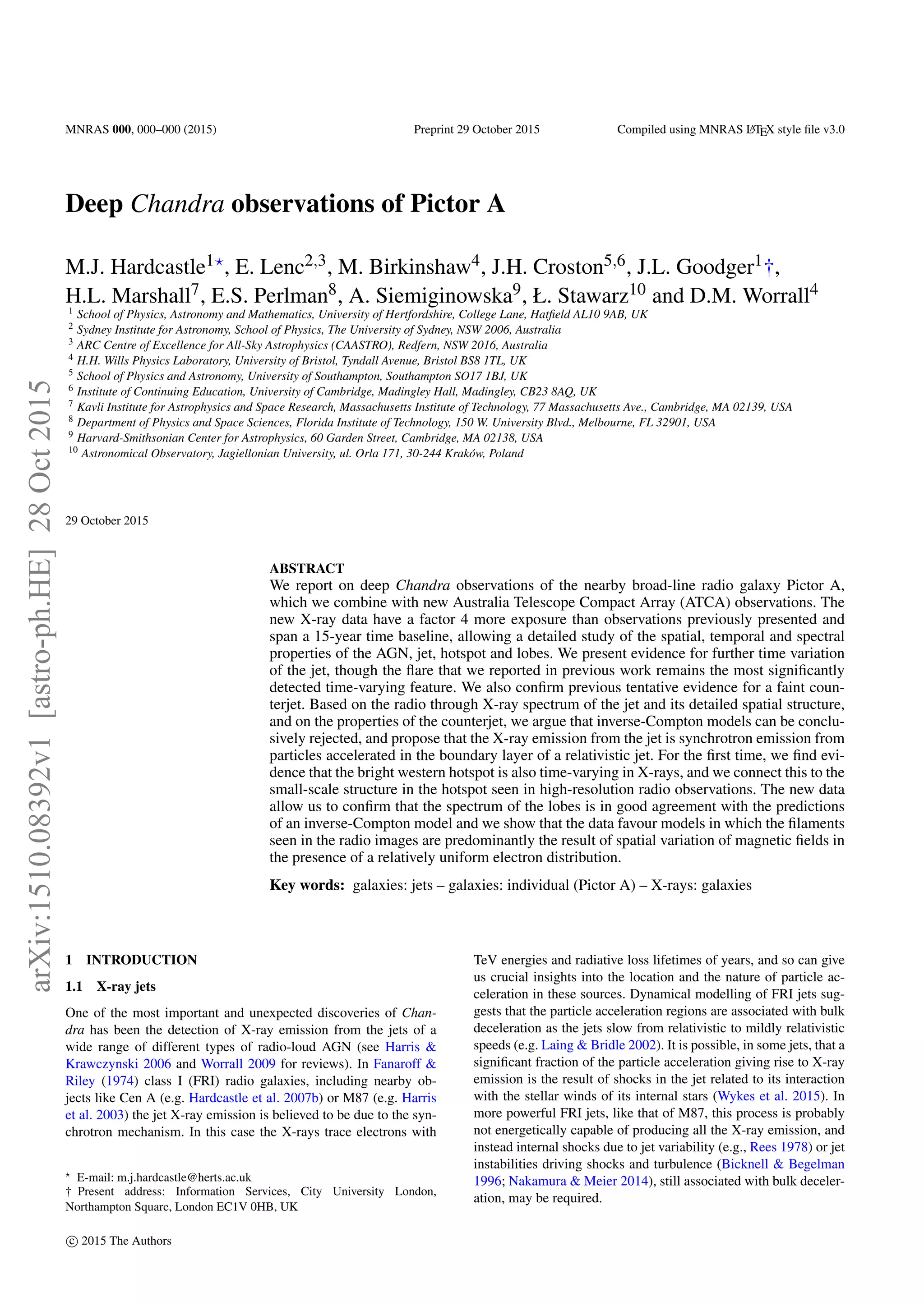 Deep chandra observations_of_pictor_a | PDF