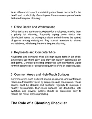 Deep Cleaning Checklist-Areas You Might Be Missing | PDF