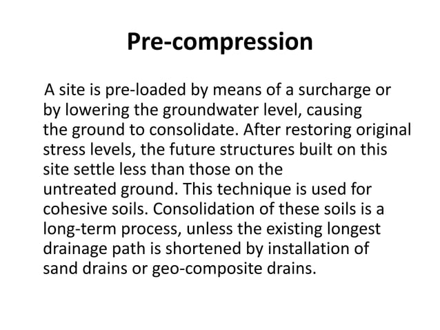 Deep compaction techniques | PPTX