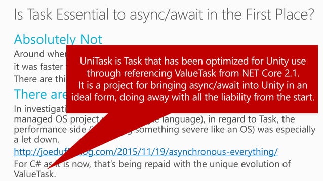 Deep Dive async/await in Unity with UniTask(EN) | PDF | Web Development | Internet