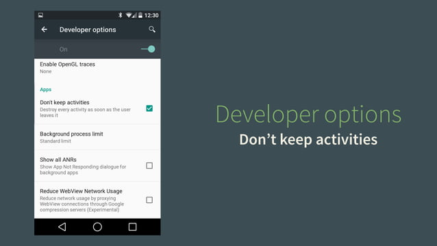 Deep dive into android restoration - DroidCon Paris 2014 | PPT