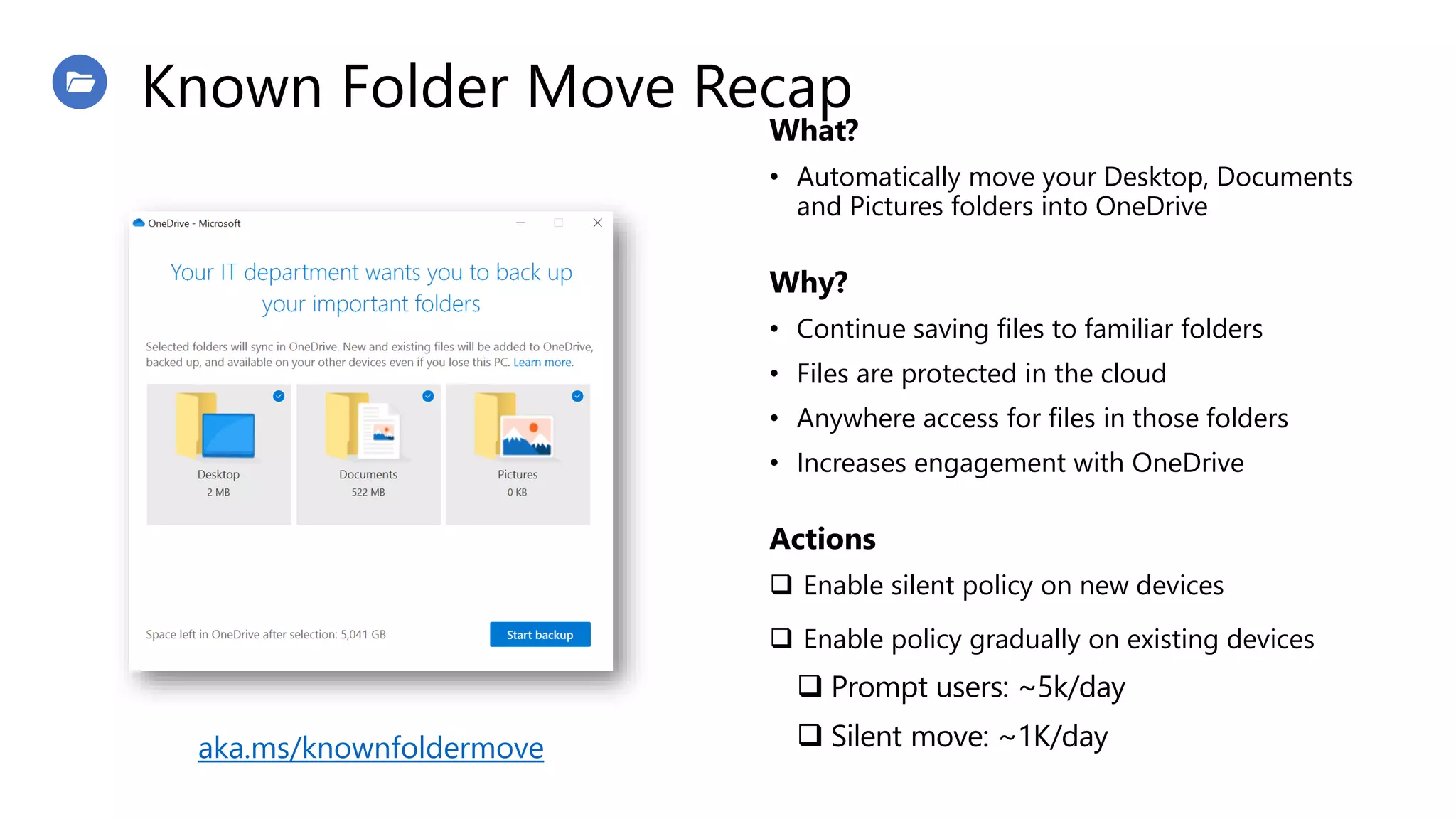 Deep dive into one drive known folder move | PPT