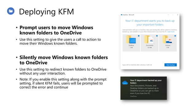 Deep dive into one drive known folder move | PPT