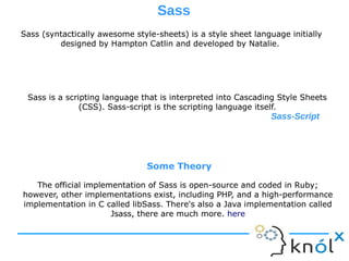 Deep dive into sass | PPT