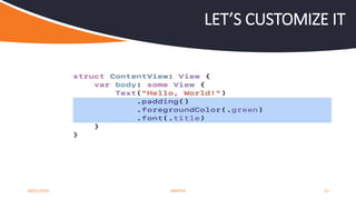 Deep dive into swift UI | PPTX