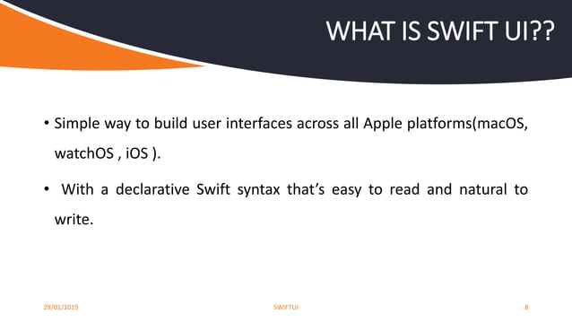 Deep dive into swift UI | PPTX