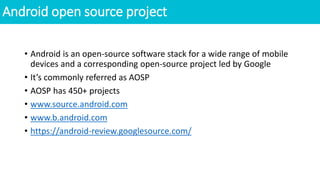 Deep Dive into the AOSP | PDF | Operating Systems | Computer Software and Applications