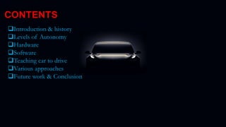 Autonomous car Working (Deep learning) | PPTX