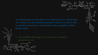 Autonomous car Working (Deep learning) | PPTX