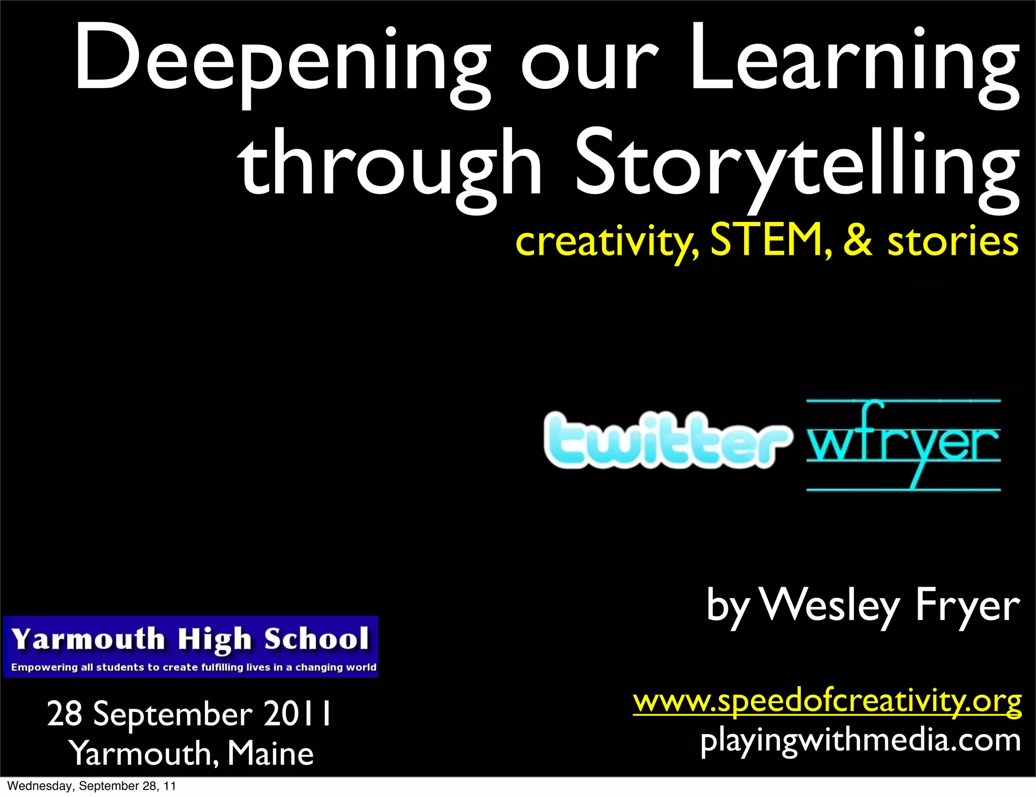 Deepening our Learning Through Storytelling | PPT