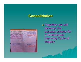 Deepening our understanding of the professional learning cycle june ...