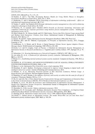 Deepening the knowledge on information security management in ...