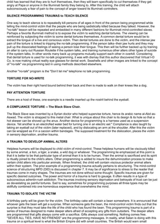 Deeper Insights 2: The Traumatization & Torture Of The Victim | PDF