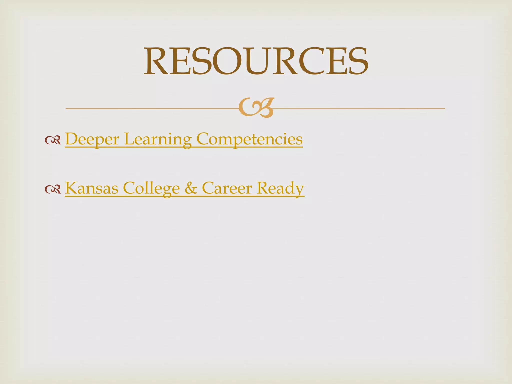 Deeper Learning Competencies | PPT