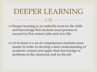 Deeper Learning Competencies | PPT