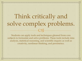 Deeper Learning Competencies | PPT