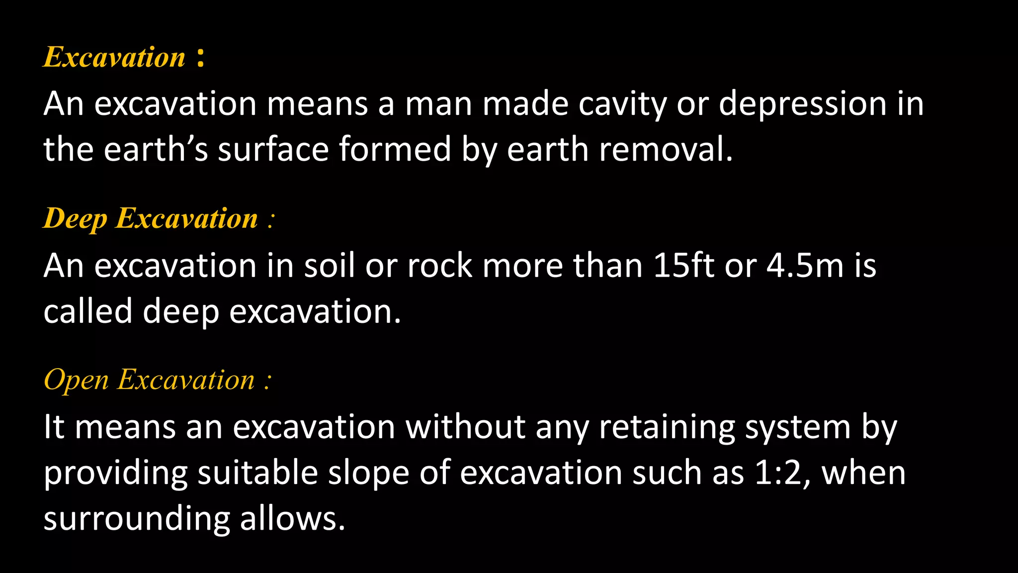 Deep excavations | PPTX