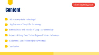 The Rise of Deep Fake Technology: A Comprehensive Guide | PDF
