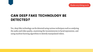 The Rise of Deep Fake Technology: A Comprehensive Guide | PDF