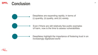 Forged authenticity: the case of deepfakes | PPTX