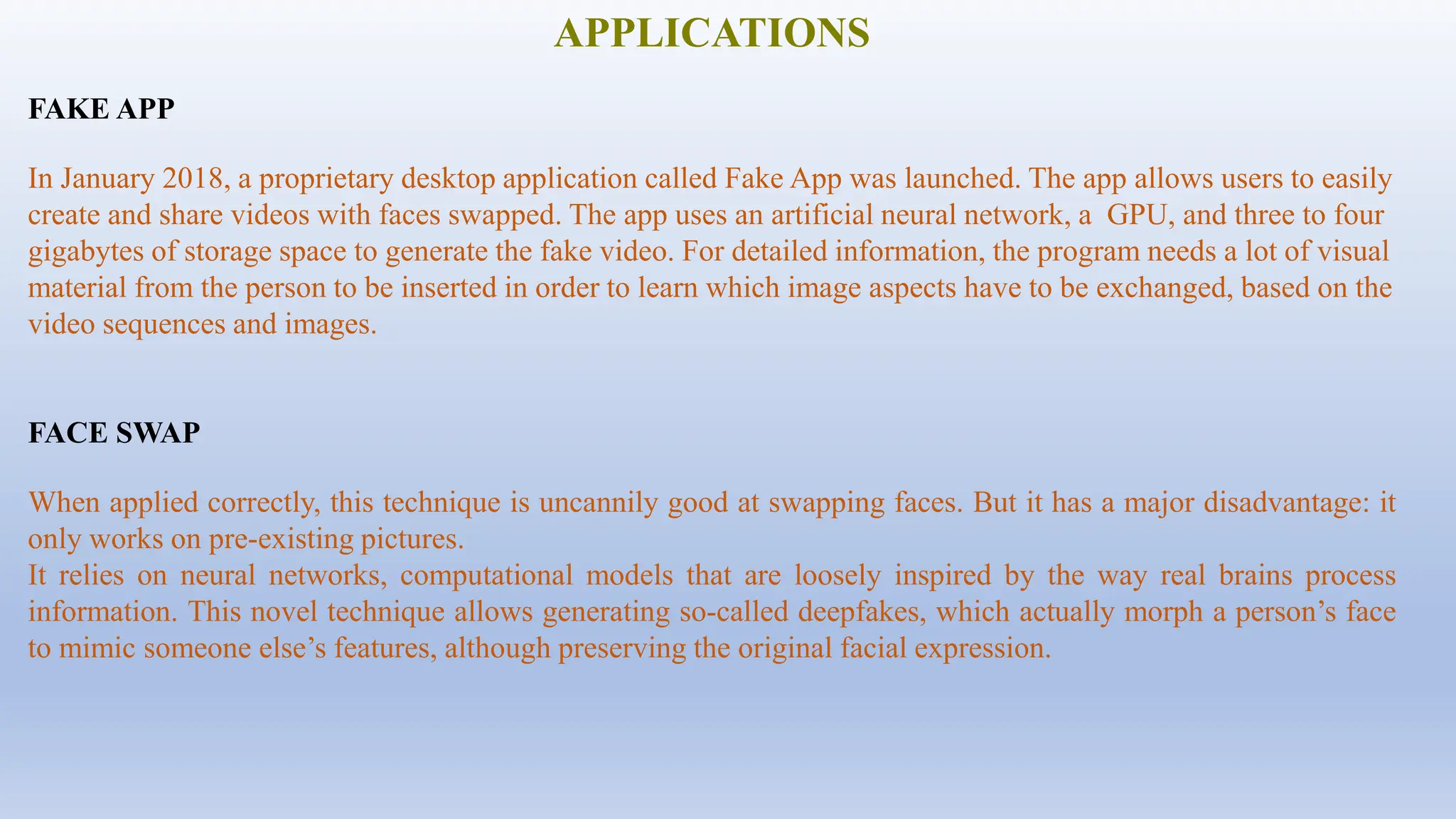 DeepFakes presentation : brief idea of DeepFakes | PPTX | 3-D Graphics | Computer Software and ...