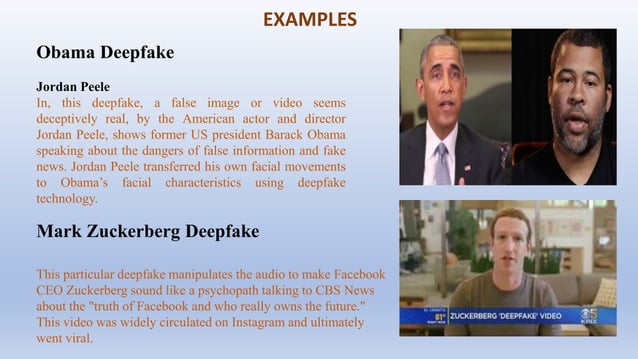 DeepFakes presentation : brief idea of DeepFakes | PPTX | 3-D Graphics ...