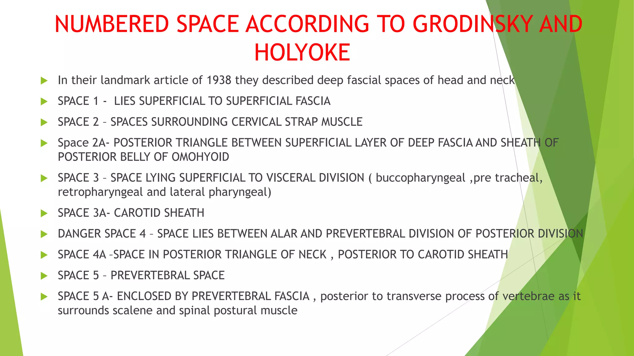 Deep facial spaces of head and neck | PPTX