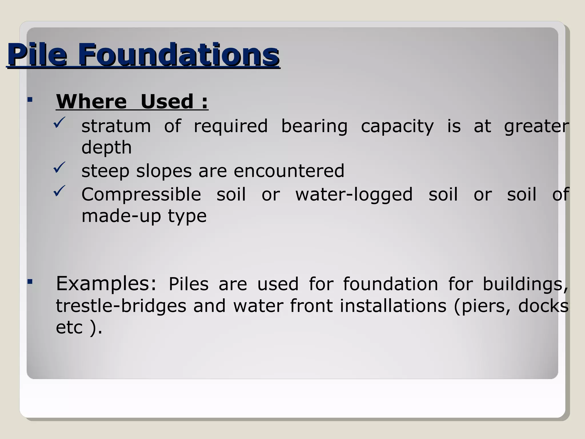 Deep foundation.types and design | PPT