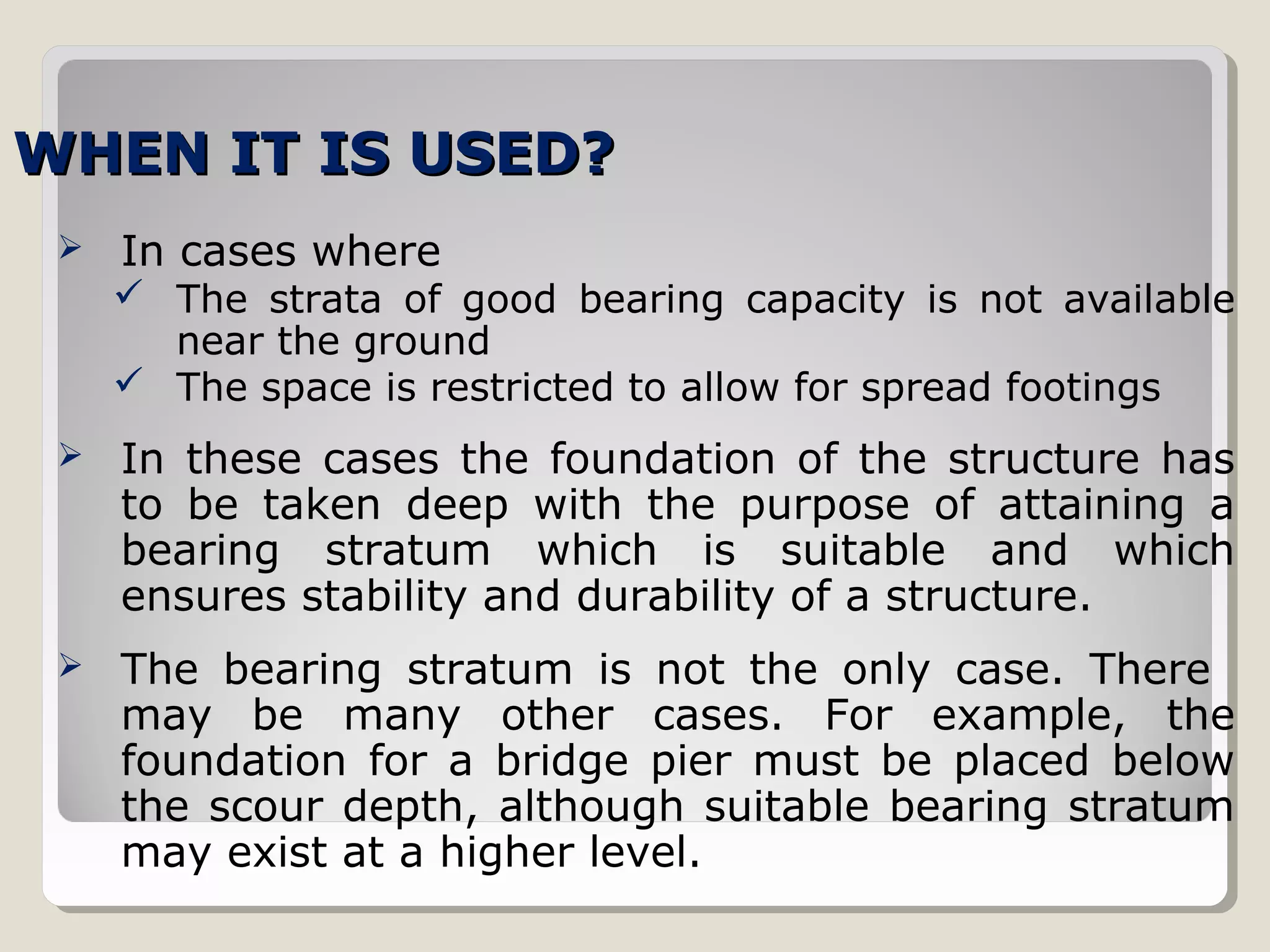 Deep foundation.types and design | PPT