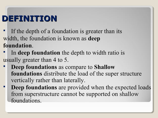 Deep foundation.types and design | PPT