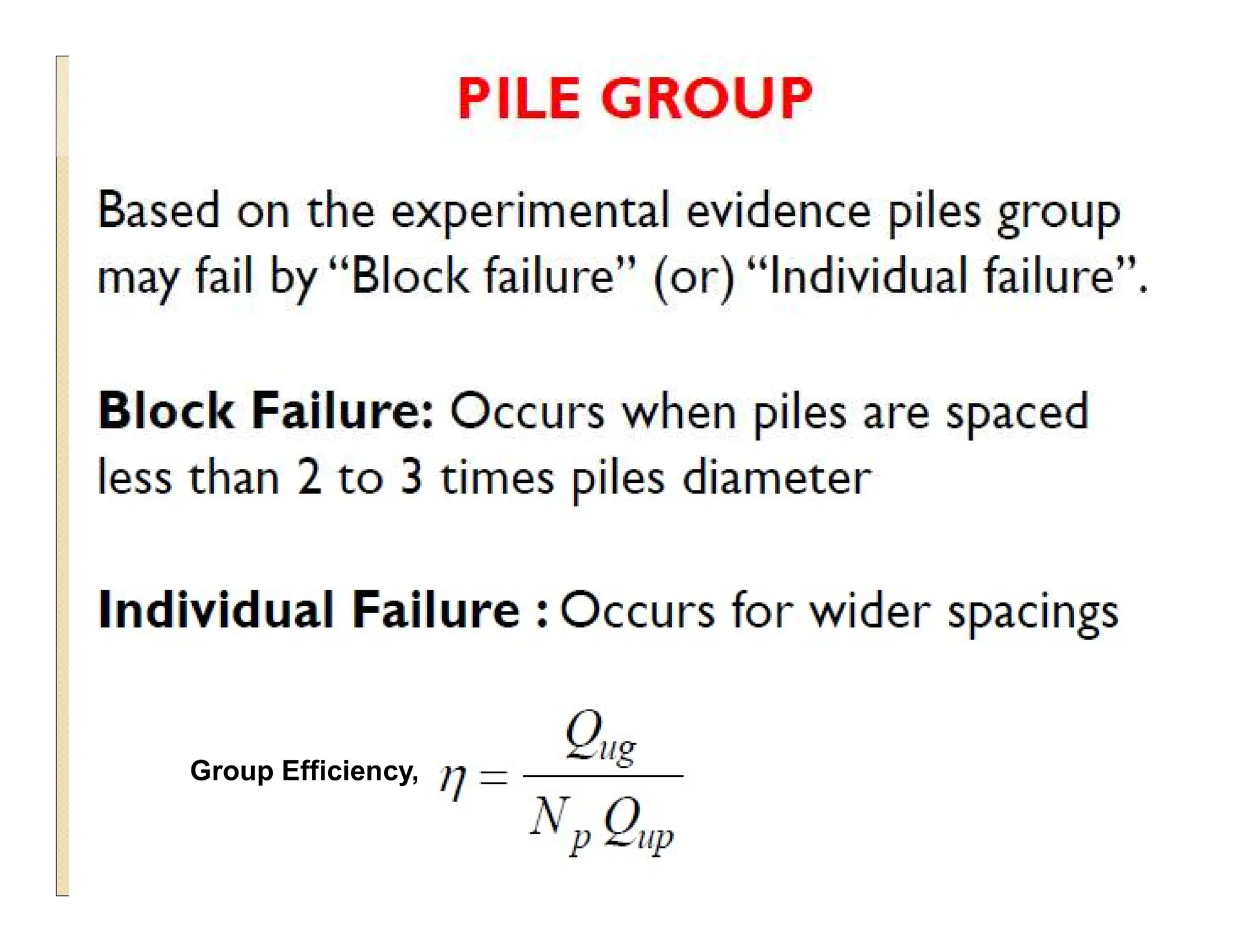 Deep foundation - Pile group - load carrying capacity | PDF
