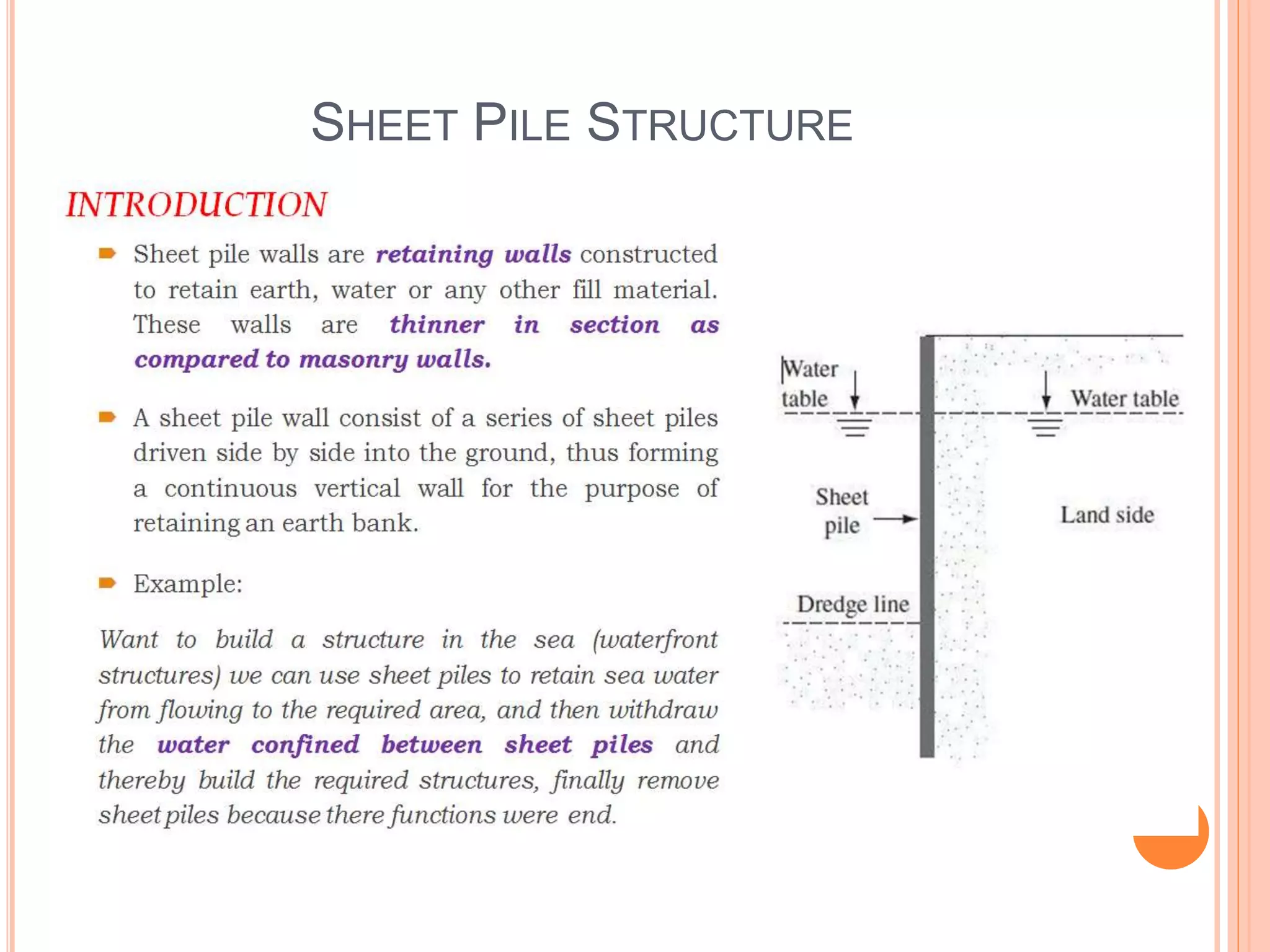 Deep foundations sheet pile | PPTX