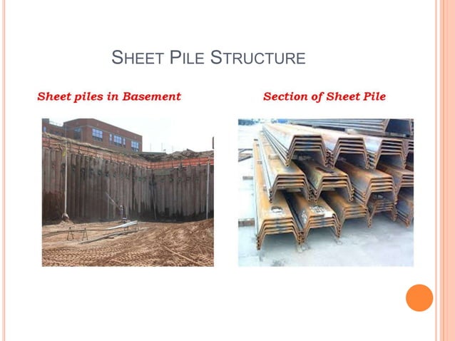 Deep foundations sheet pile | PPT