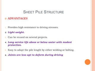 Deep foundations sheet pile | PPT