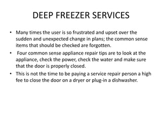 Deep freezer | PDF