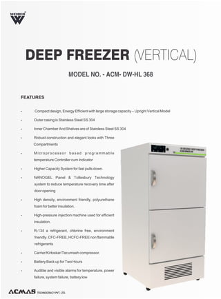 Deep freezer (vertical) | PDF | Home Appliances | Home & Garden