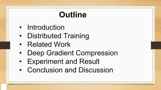 Deep gradient compression | PPT