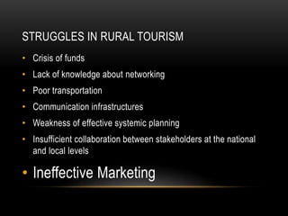 MARKETING RURAL TOURIST DESTINATIONS OF NORTH EAST INDIA: A practical ...