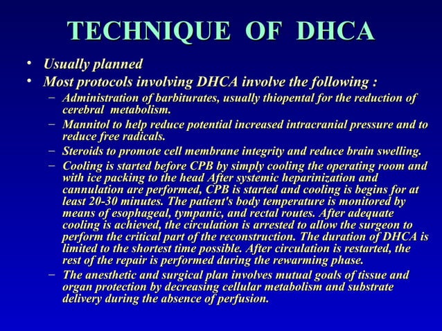 Deep hypothermic circulatory arrest in pediatric cardiac sur | PPT ...