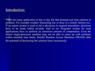 PRAM algorithms from deepika | PPS