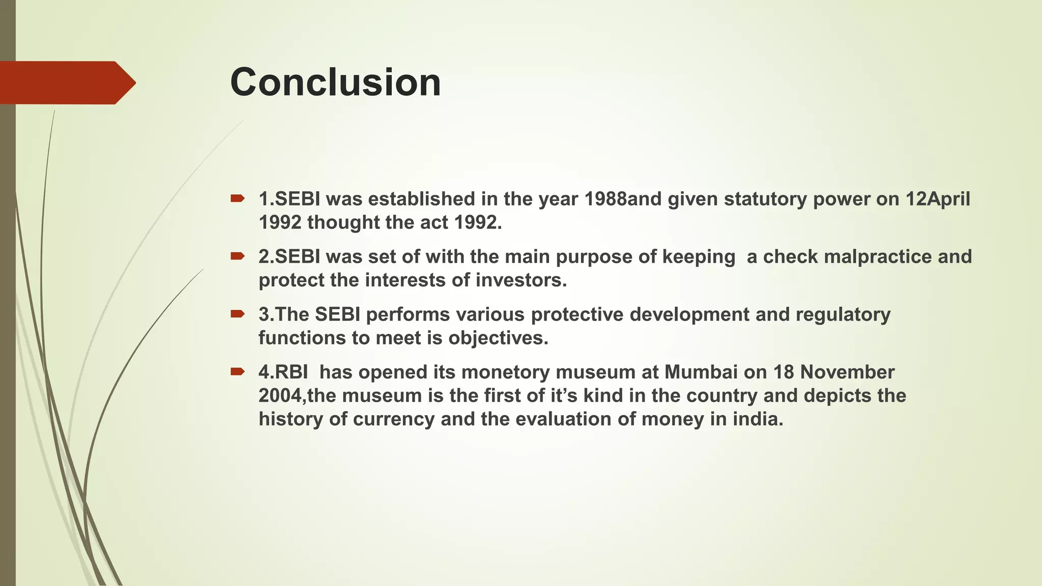 ROLE OF SEBI AND RBI IN FRAMING AND ENFORCING ACCOUNTING REGULATION IN ...