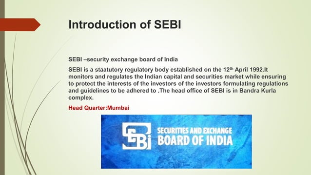 ROLE OF SEBI AND RBI IN FRAMING AND ENFORCING ACCOUNTING REGULATION IN ...