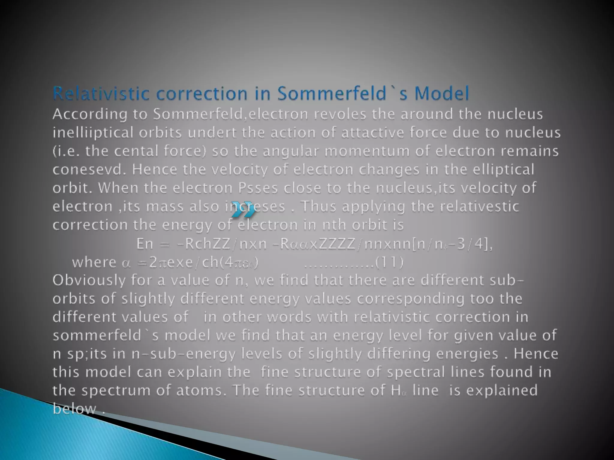 BOHRS ATOMIC MODEL AND SOMMERFELD ATOMIC MODEL Deepika yadav | PPTX