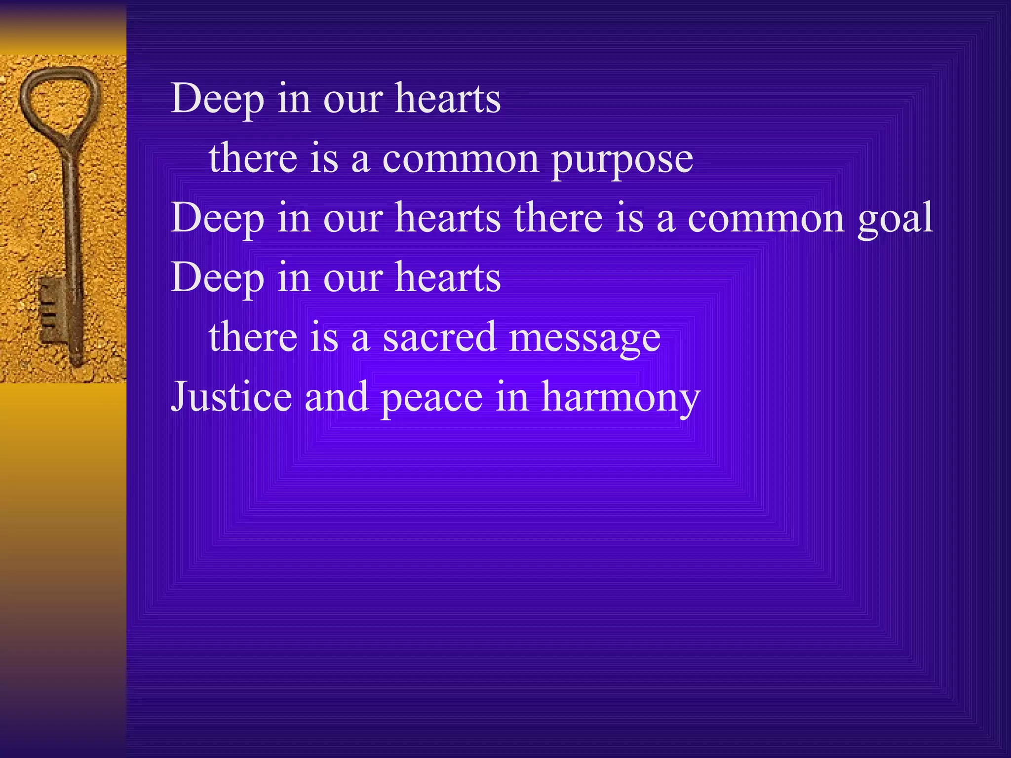 Deep in our hearts | PPS