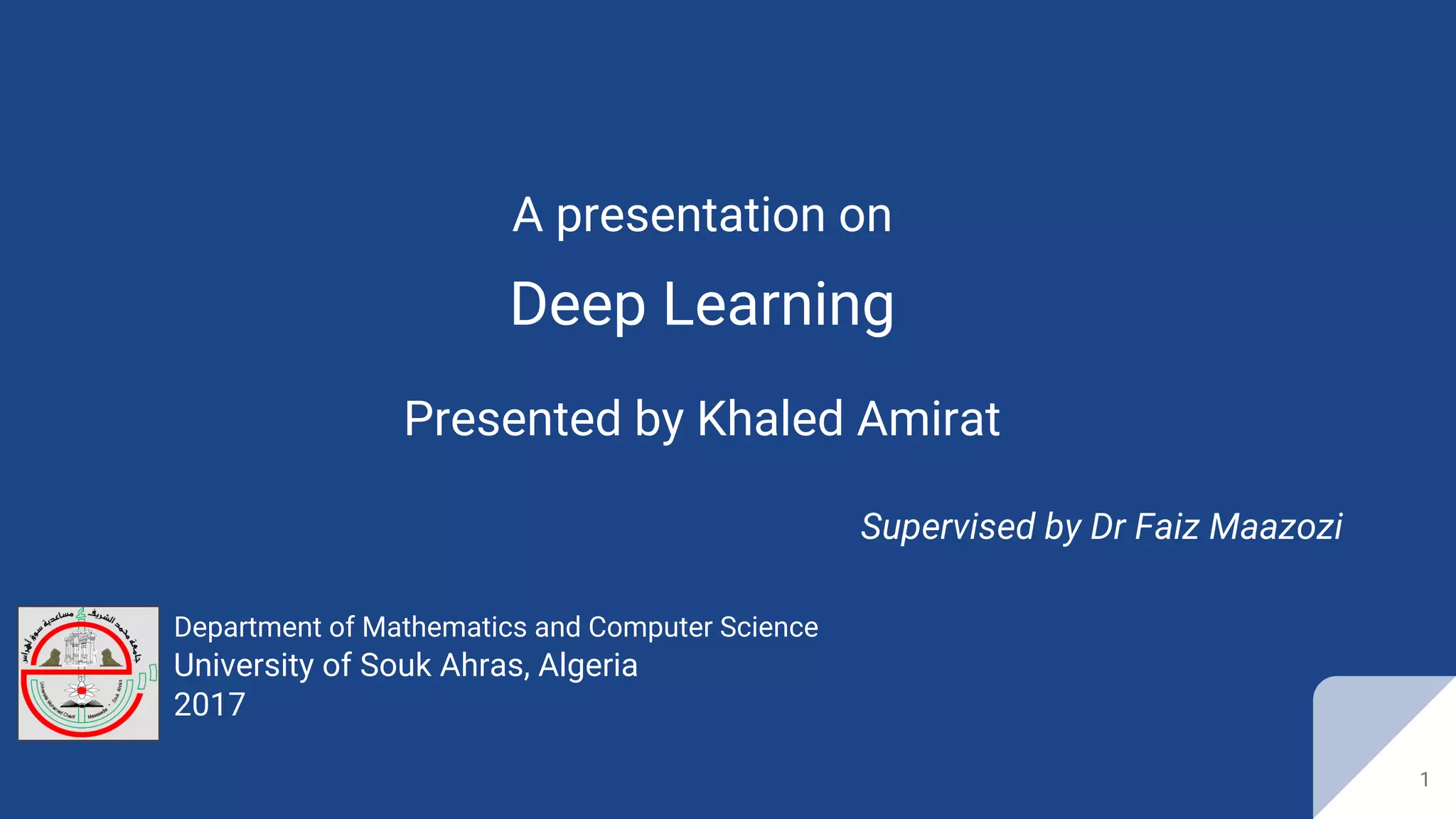 Deep learning | PPT