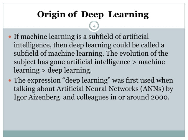 Deep learning | PPT