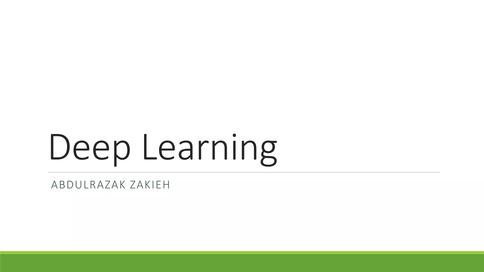 Introduction to Deep learning | PPTX