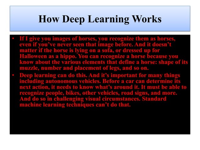 Deep learning | PPT