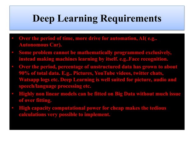 Deep learning | PPT