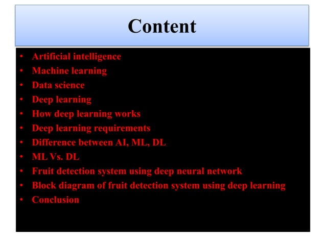 Deep learning | PPT